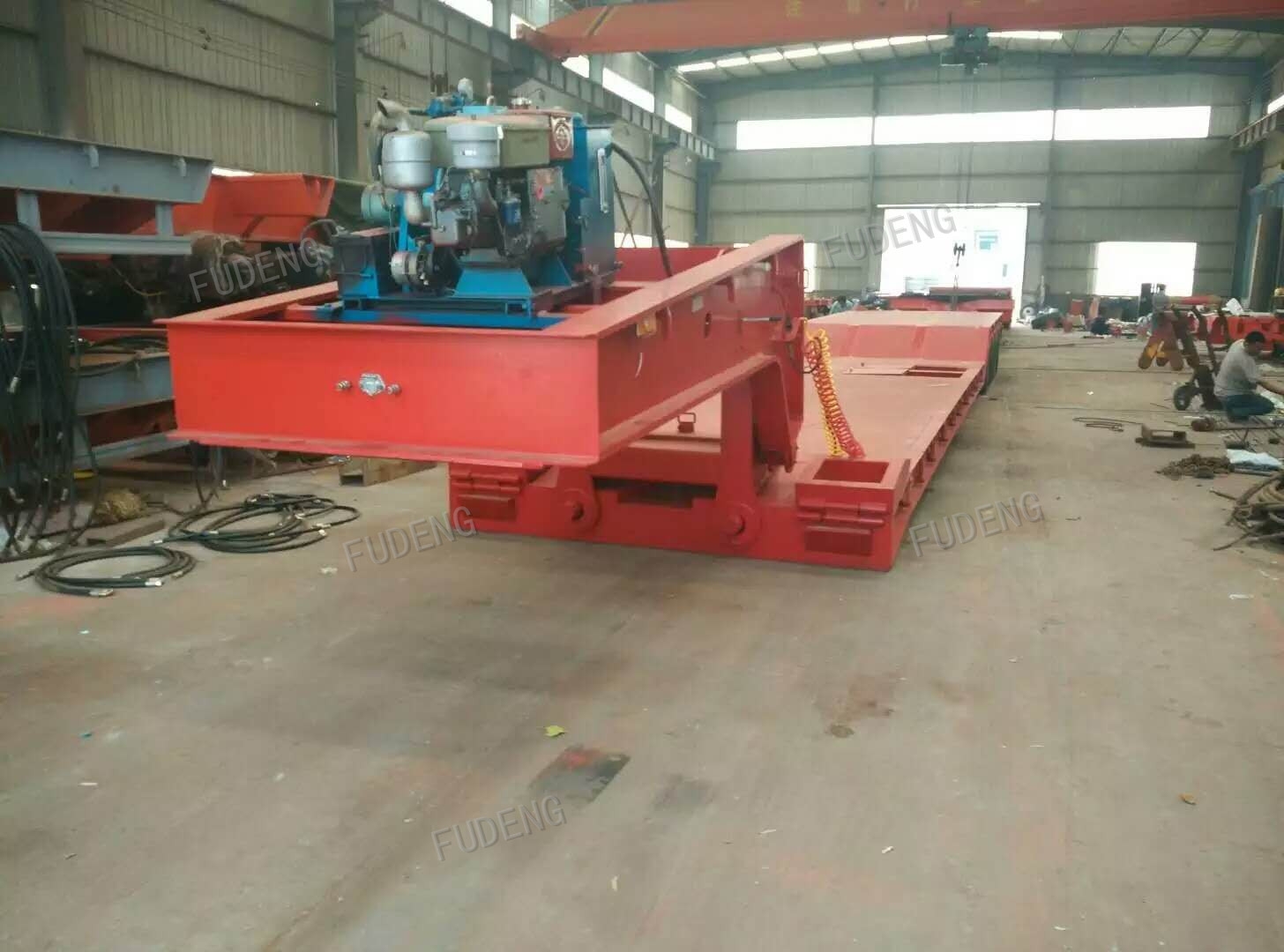 Front Loading 100 Ton Lowboy Trailer - Buy Front loading trailer, 100 ...